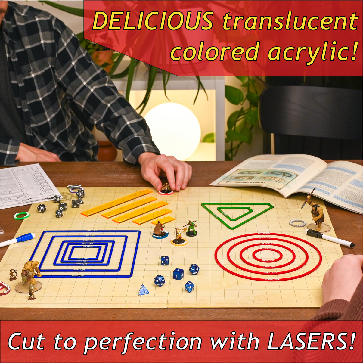 DND Area of Effect Spell Templates - Set of 16 AOE Markers for RPG ...