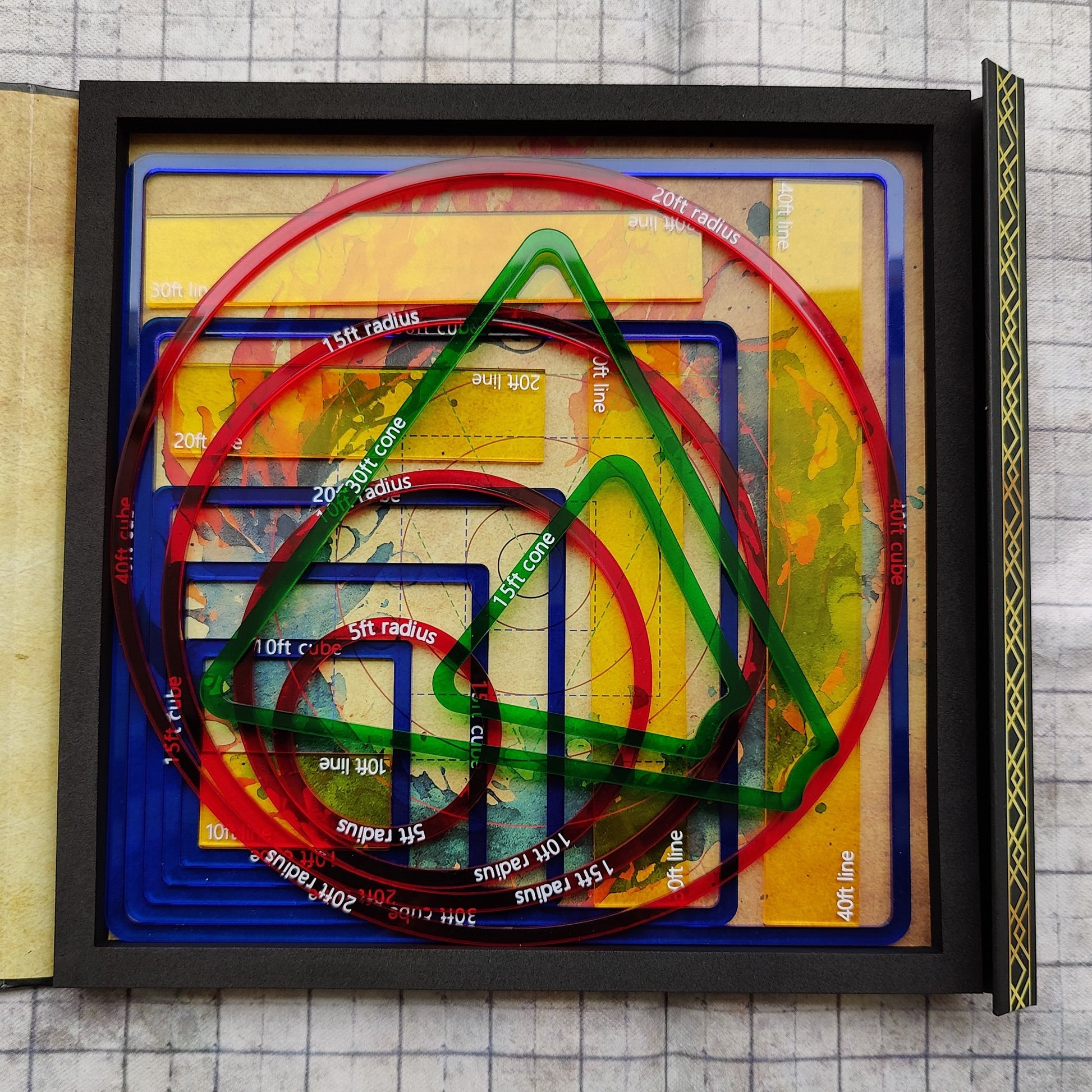 Area of Effect Spell Templates, Set of 16 - Acrylic AOE Damage Marker ...