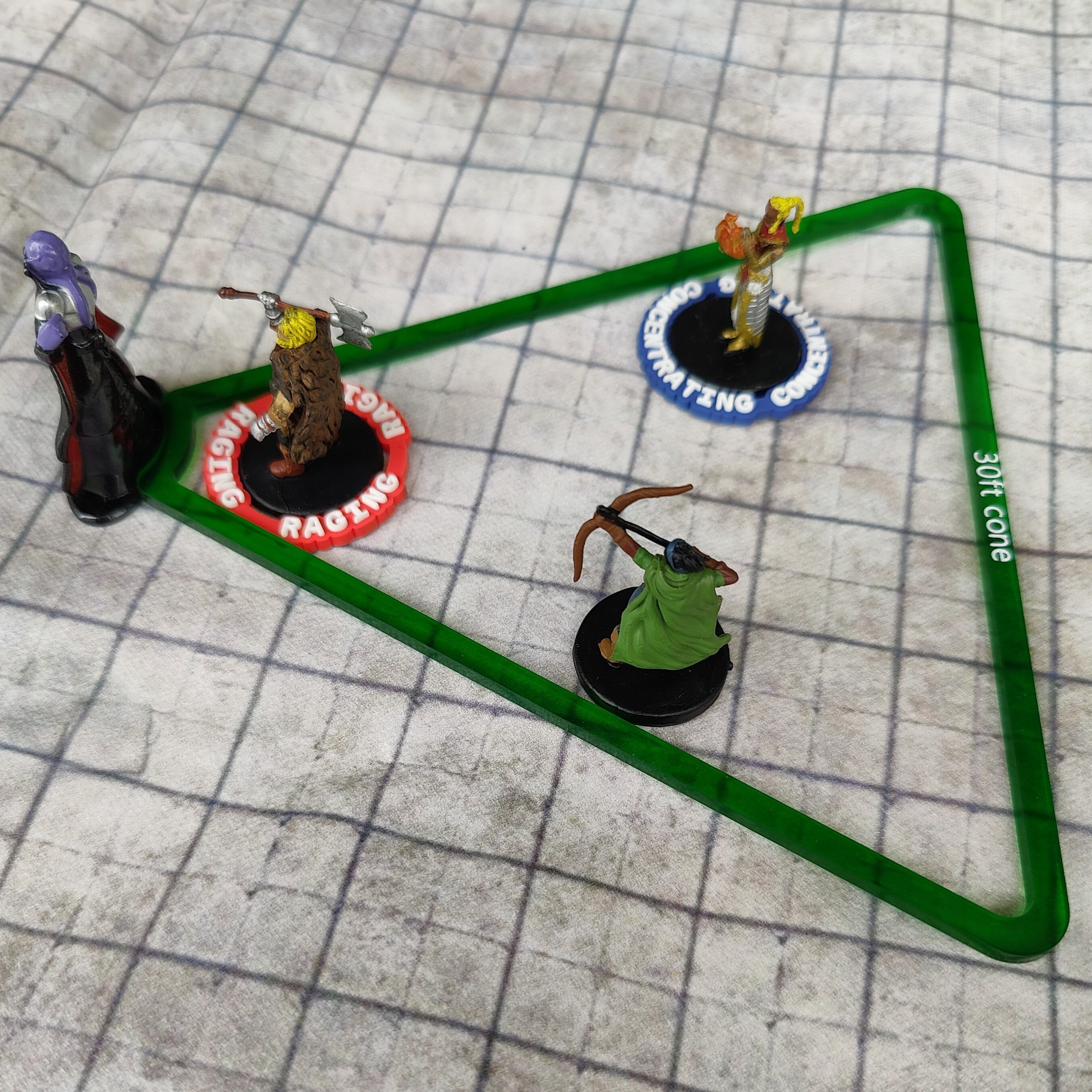 Area of Effect Spell Templates, Set of 16 - Acrylic AOE Damage Marker ...